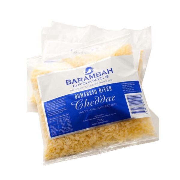 Barambah Cheddar Shredded – Organically Grown